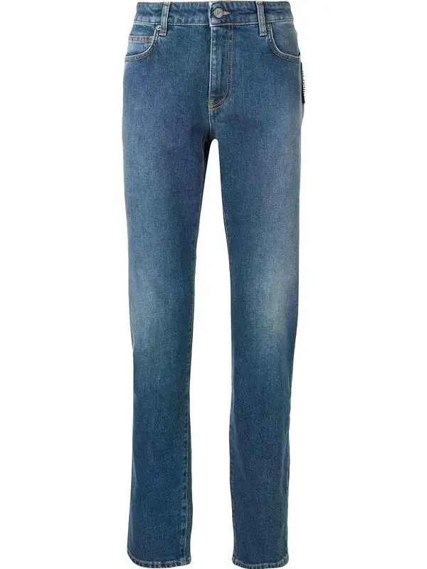 Moschino Mid-rise Straight-leg Jeans - Blue