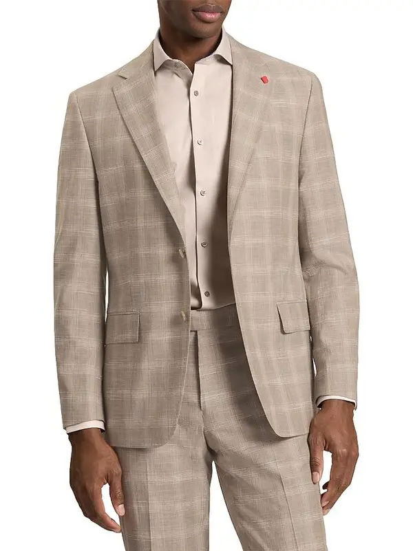 Ted Baker London Plaid Modern Fit Suit Jacket - Taupe