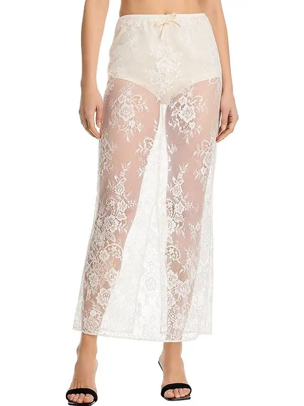 AYA MUSE Eteri Lace Skirt - White