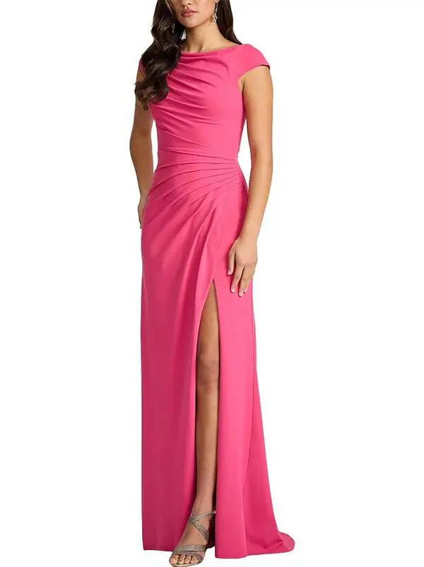 Tadashi Shoji Nanea Draped Gown - Cabaret