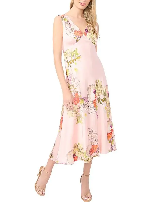 Ted Baker London Alina Plunge Midi Dress - Cloud Pink