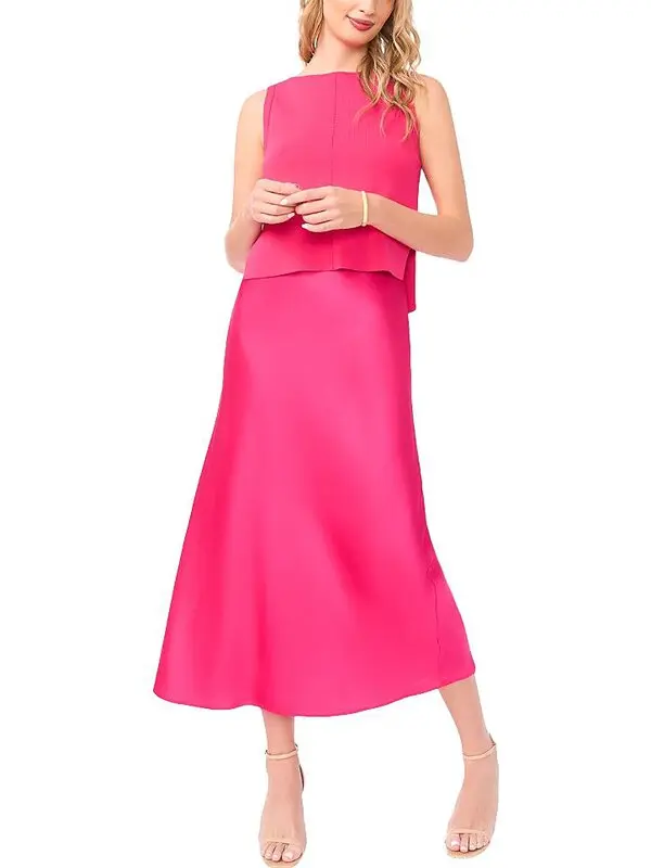 Ted Baker London Midori 2-in-1 Midi Dress - Raspberry