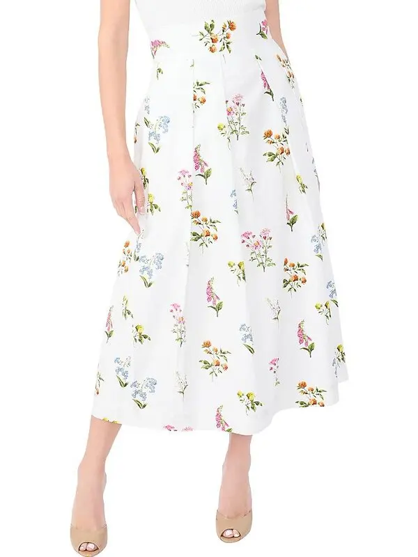 Ted Baker London Wide Waistband Pleated Skirt - Vanilla Ice