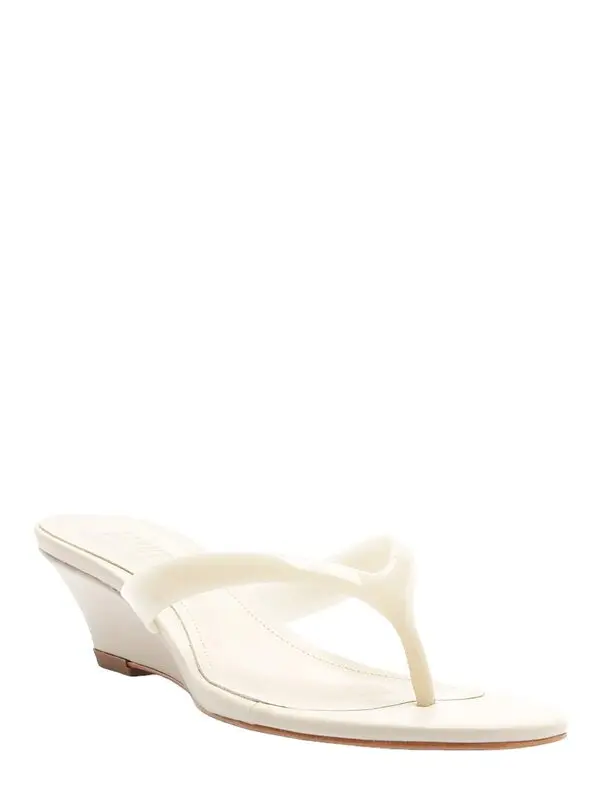 Schutz Roslyn Wedge Sandals - Sugar White