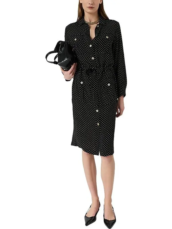 Gerard Darel Ruzena Buttoned Dress - Black