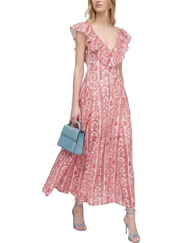 Hill House Home The Milani Dress - Coral Corsica Paisley