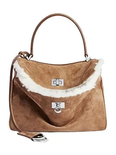 Balenciaga Rodeo Mini Handbag - Noce/white