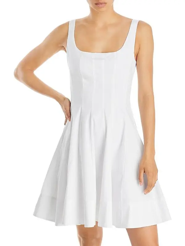 Staud Wells Mini Dress - White