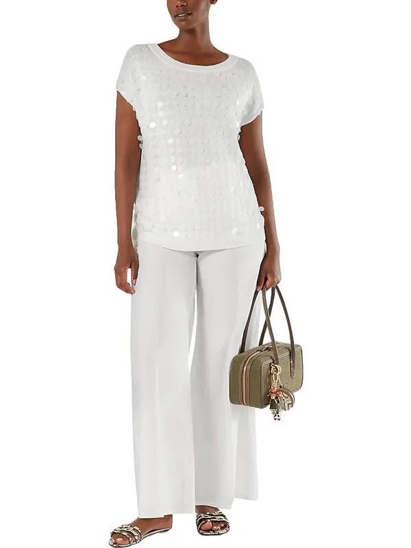 Marina Rinaldi Wide-leg Trousers - Ivory