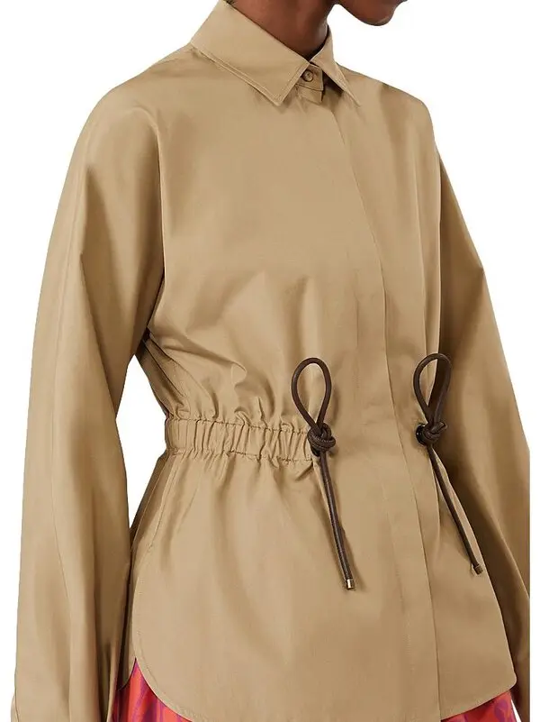 Max Mara Mxmtazzina Drawstring Shirt - Khaki