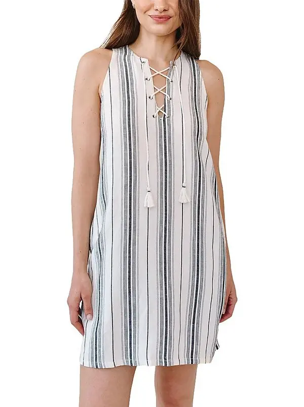 Bella Dahl Sleeveless Lace-up Mini Dress - Boardwalk