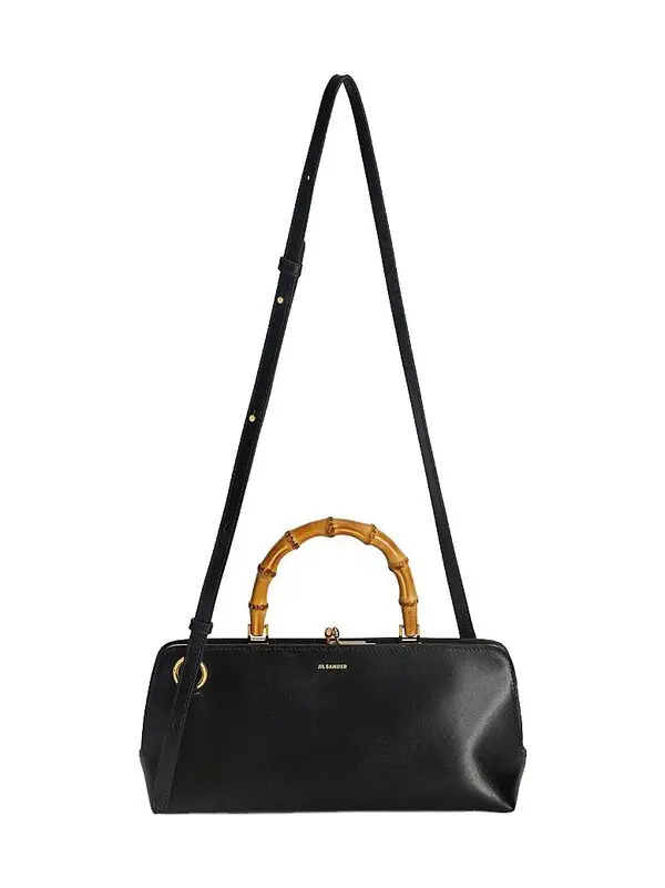 JIL SANDER Gogi Mini Leather Shoulder Bag - Black