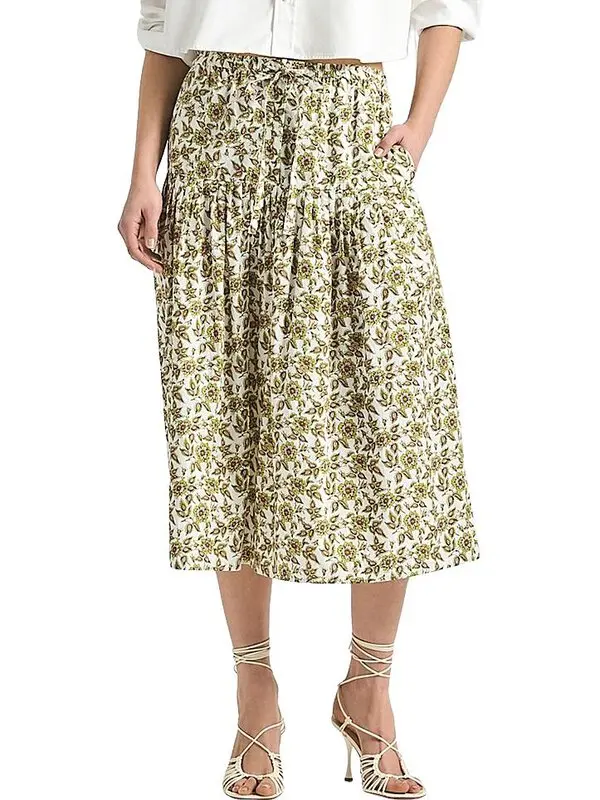 Derek Lam 10 Crosby Beau Midi Skirt - Green/pink