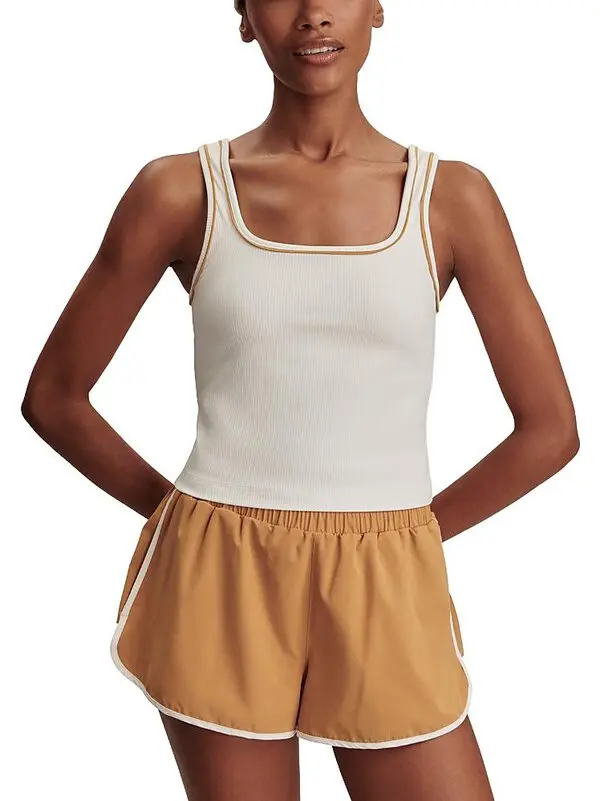 Varley Barney Piped Tank Top - White/apple Cinnamon