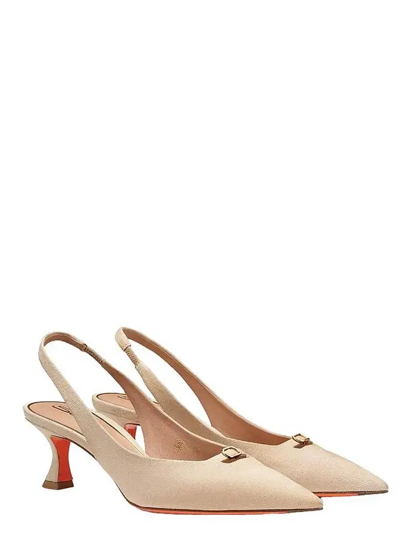 Santoni Mid-heel Slingback - Beige