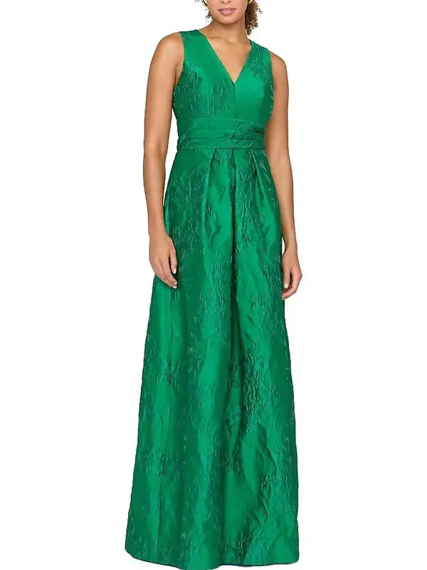 KAY UNGER Mariah Gown - Dark Green