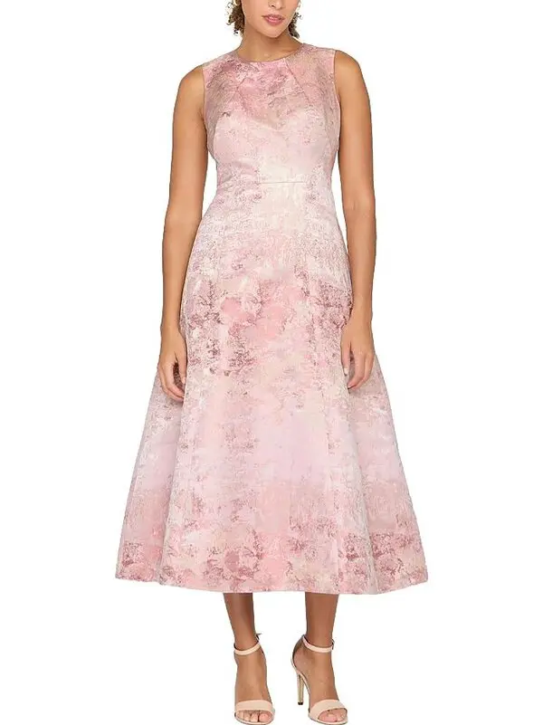 KAY UNGER Philippa Tea Length Dress - Pink