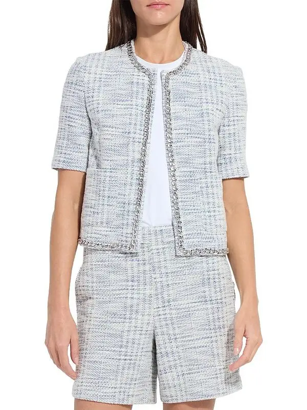 Lyssé Lily Summer Tweed Jacket - Azzurro Tweed