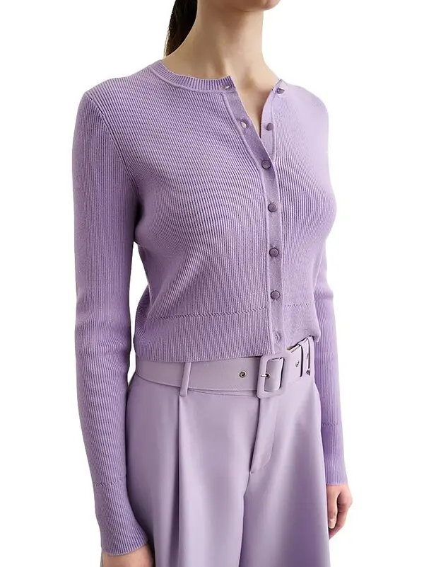TOCCIN Zoe Cropped Cardigan Sweater - Wisteria