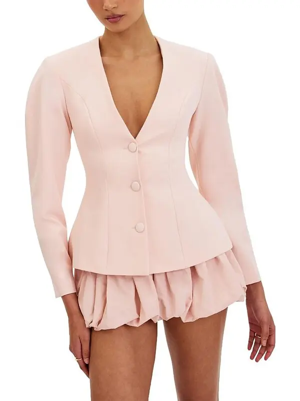 MISS CIRCLE Savannah Peplum Blazer - Pink