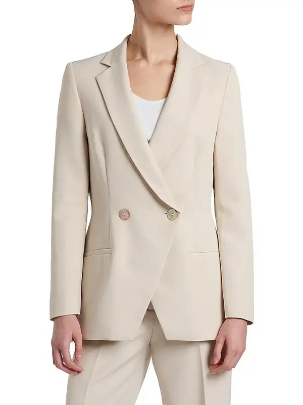 Santorelli Rowan Double Breasted Blazer - Beige