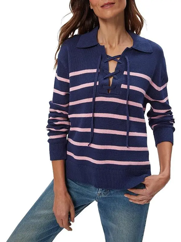 Michael Stars Collared Pullover Sweater - Nocturnal Dragonfruit