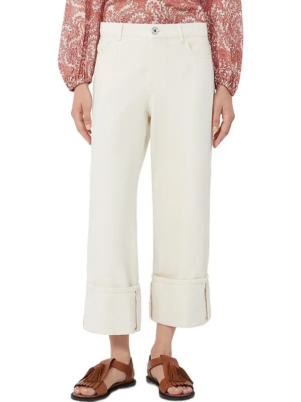 Max Mara Wkdgesto Cropped Pants - Ecru