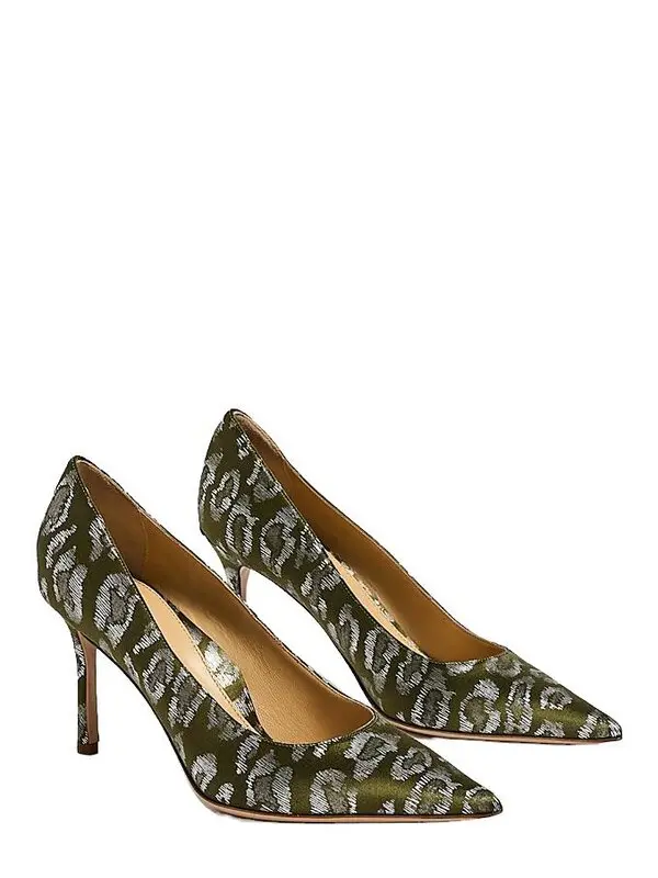 Marion Parke Classic Silk 85 Pump - Green Leopard