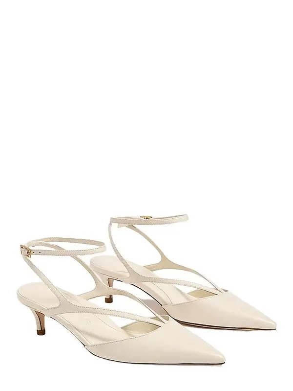 Marion Parke Nappa Hazel Kitten Heel Pump - Ivory