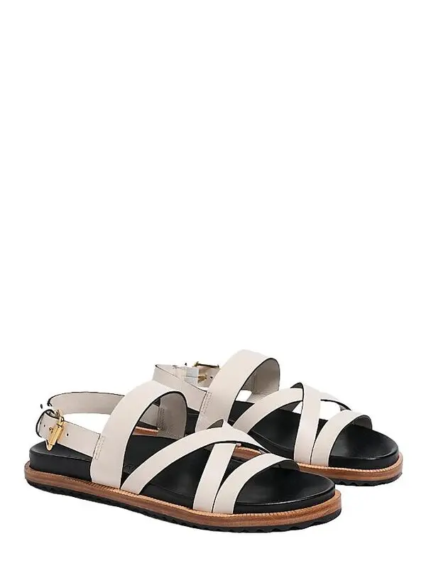 Marion Parke Nappa Aria Molded Footbed Sandal - Ivory