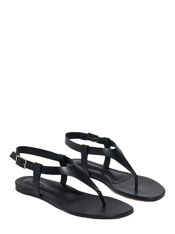 Marion Parke Nappa Solana Thong Sandal - Black
