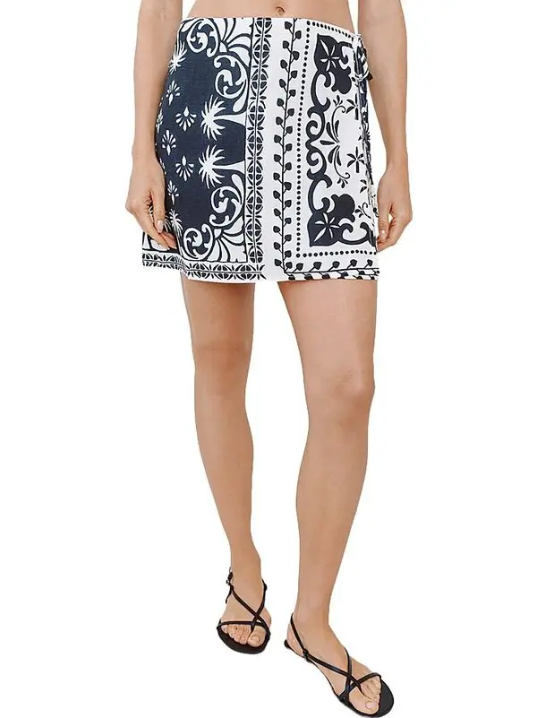 Bella Dahl Sash Wrap Skirt - Tropical Bandana Print
