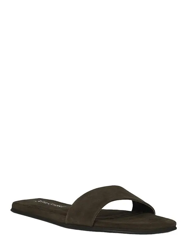 Jeffrey Campbell Flat Leather Slides - Brown Suede