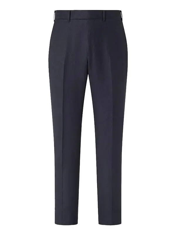 Zegna Oasi Lino Flower Pants - Navy Blue