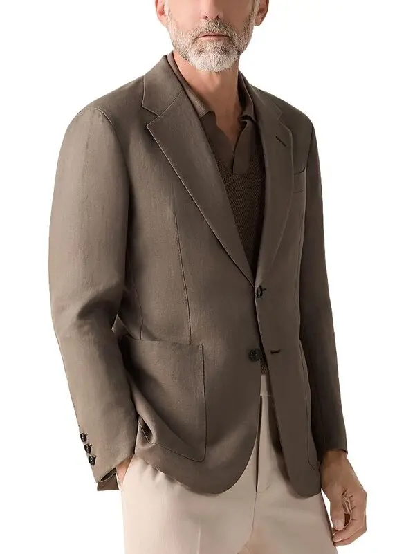 Zegna Oasi Lino Blazer - Dark Taupe