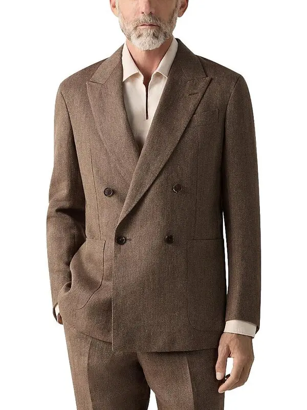 Zegna Oasi Lino Jacket - Dark Taupe