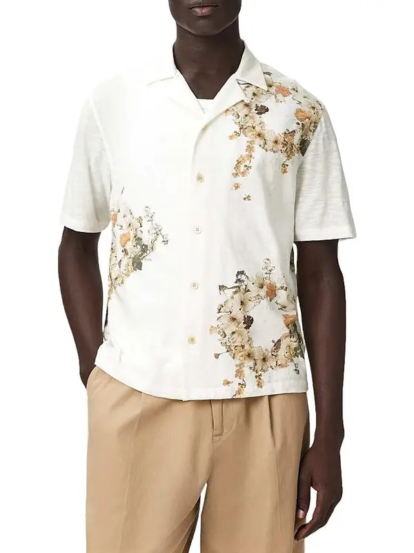 ALLSAINTS Fleur Lis Short Sleeve Shirt - Ecru
