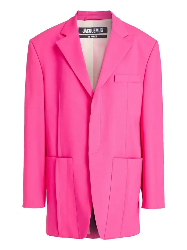 Jacquemus Wool-blend Blazer - Bright Pink