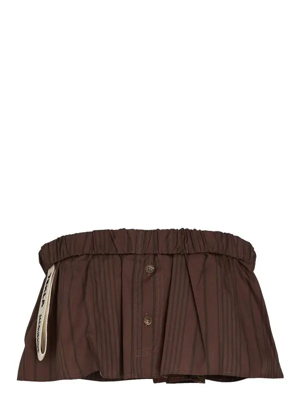 JACQUEMUS X TEKLA Strapless Cropped Top - Brown