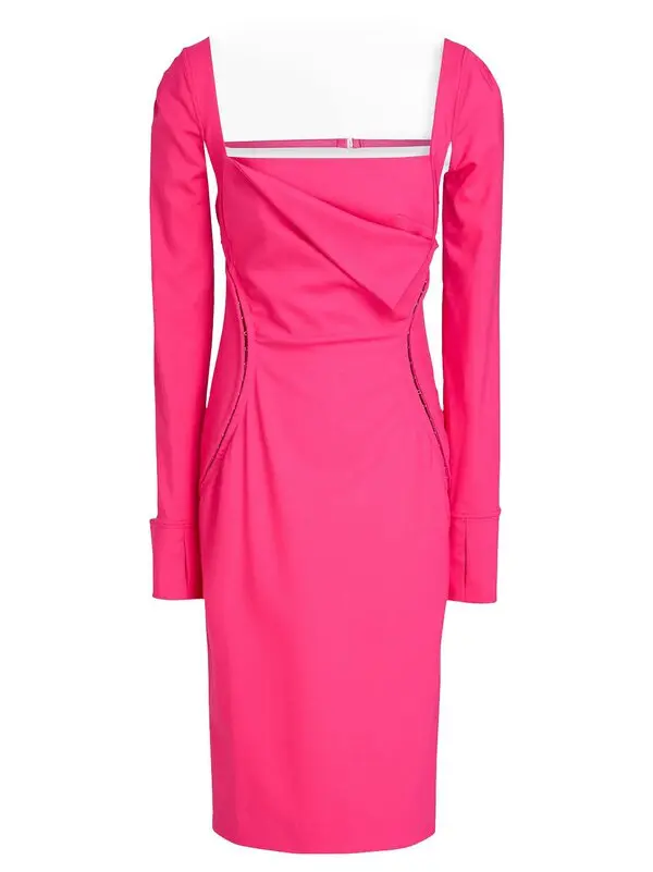 Jacquemus Cerro Draped Wool-blend Dress - Fuchsia