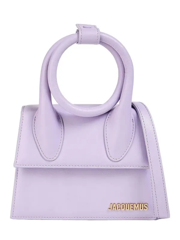Jacquemus Le Chiquito Noeud Leather Tote - Lavender