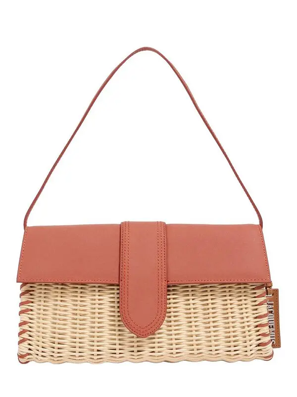 Jacquemus Le Bambino Long Osier Shoulder Bag - Brick