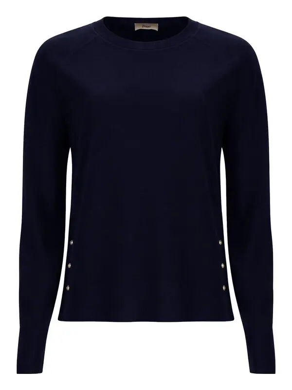 Herno Maglia Con Bottoni Laterali - Beige