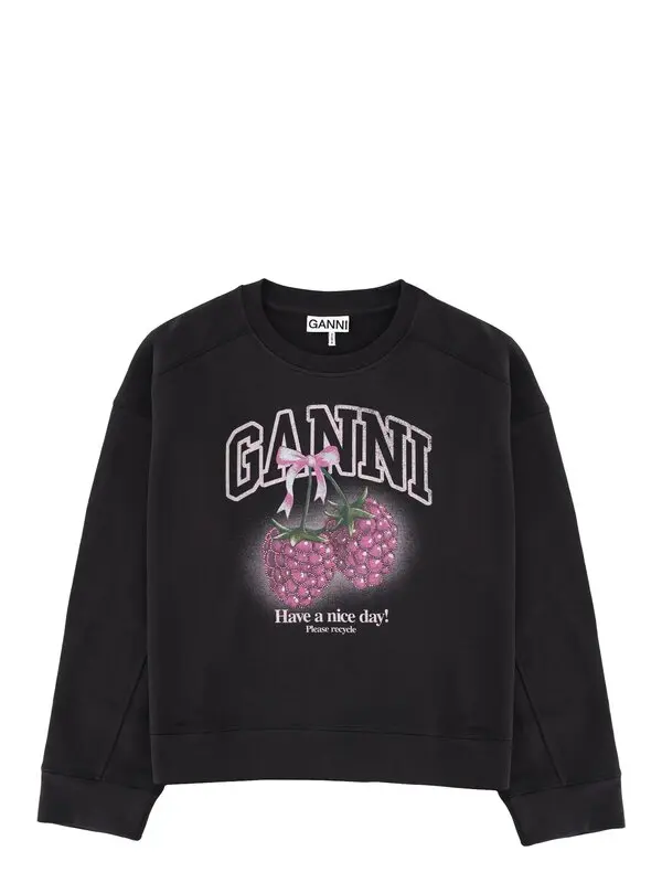 GANNI Graphic Sweatshirt - Grey