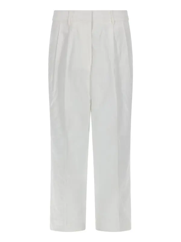 Michael Kors Tailored Linen Trousers - White