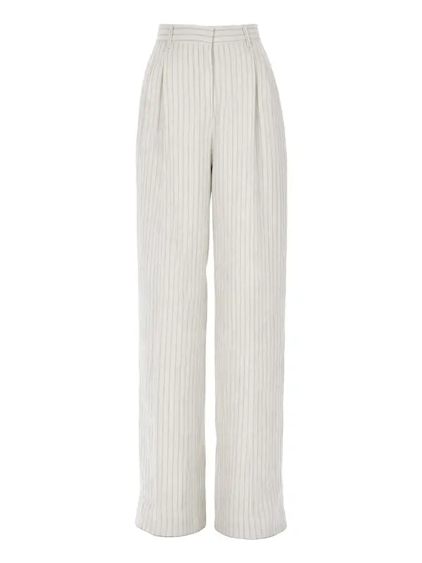 Max Mara Pantalone Sartoriale Fonte - White