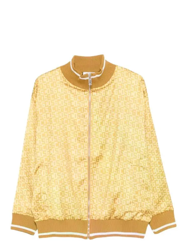 Gcds Logo-print Bomber Jacket - Yellow
