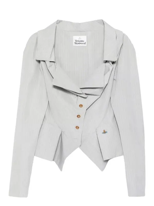 VIVIENNE WESTWOOD Pinstripe Button Blazer - Grey