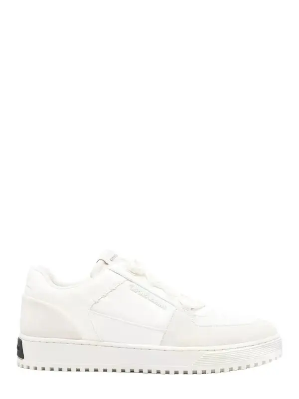 Emporio Armani Panelled Lace-up Sneakers - Neutrals