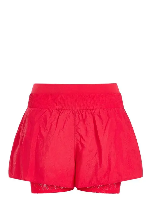 FLEUR DU MAL Warm Up Lace Short - Raspberry Jam